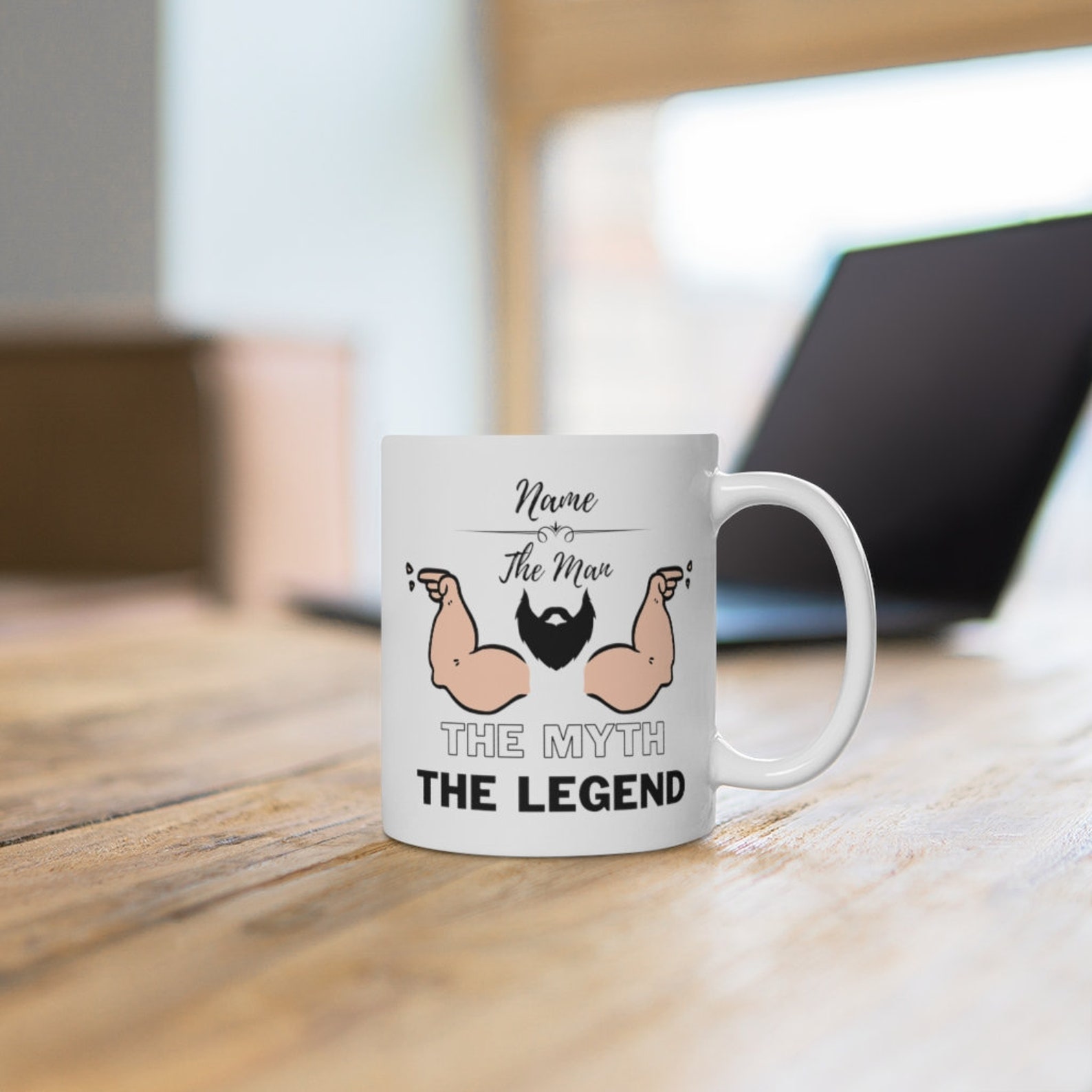 Personalized the Man the Myth the Legend Beard Mug Custom | Etsy
