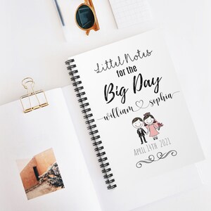 Little Notes for the Big Day, Custom Wedding Journal, Personalized ...