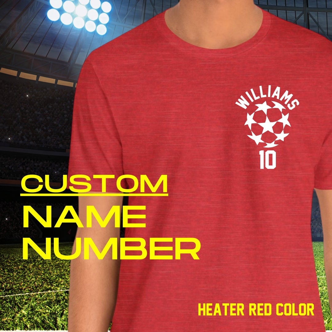 Custom Soccer Shirt Name Number, Personalized Soccer Ball Shirt, Custom ...
