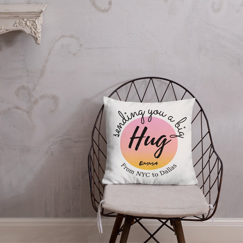 Personalized Hug Cushion Virtual Hug Gift Galentine's - Etsy