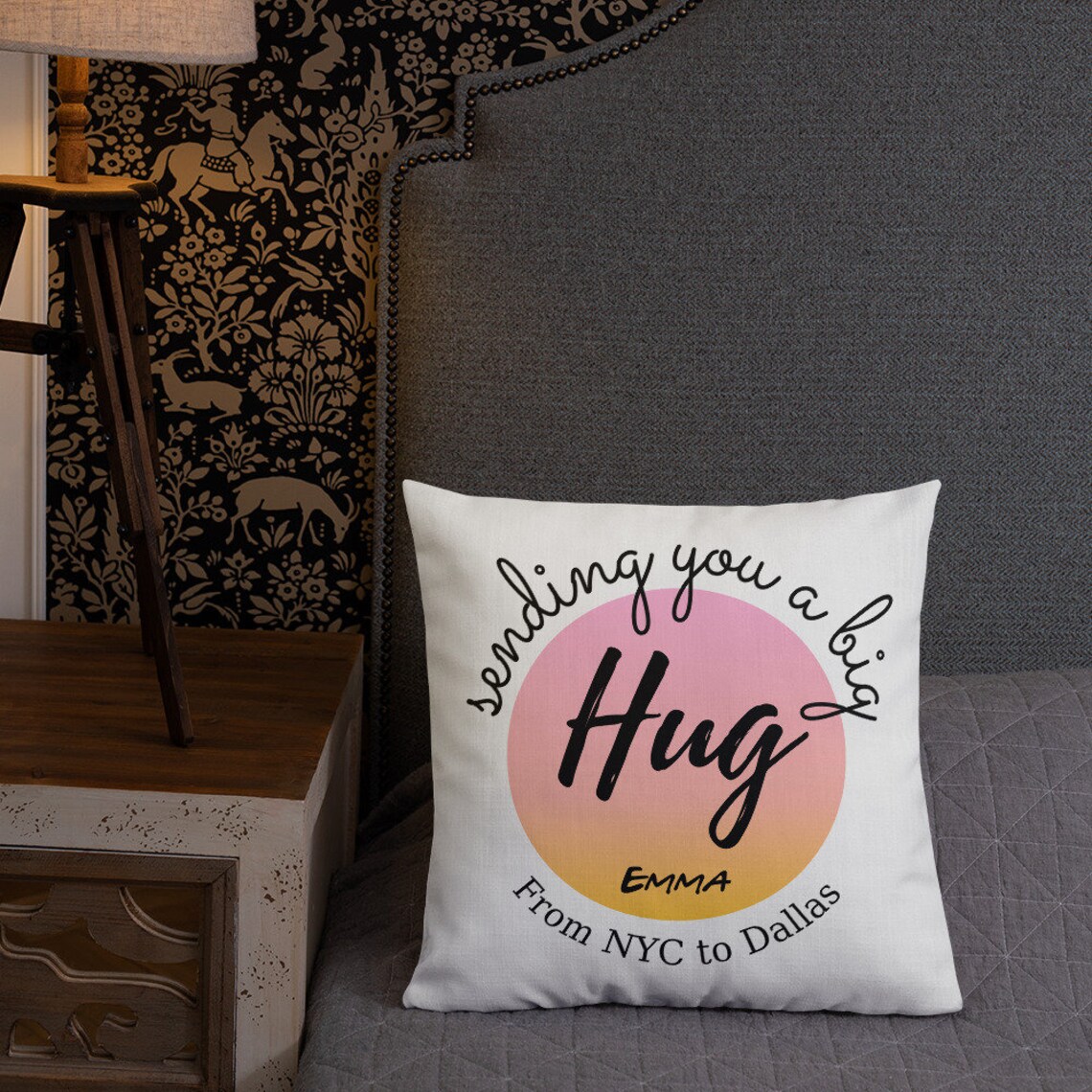 Personalized Hug Cushion Virtual Hug Gift Galentine's - Etsy