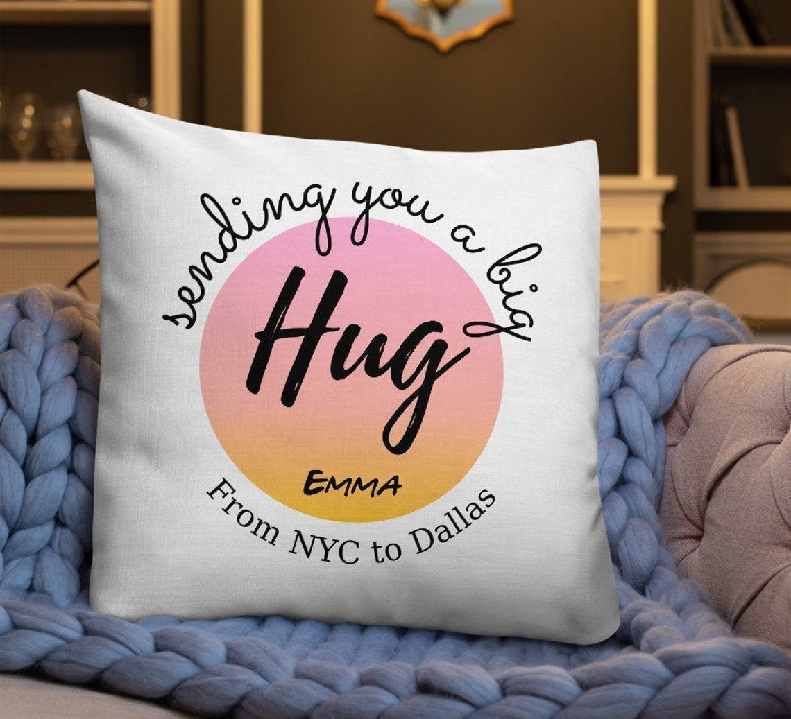 Personalized Hug Cushion Virtual Hug Gift Galentine's | Etsy