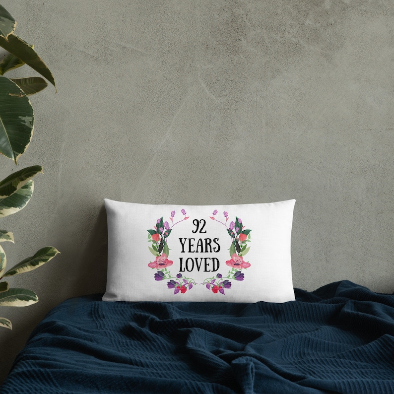 92nd Birthday Gifts for Women, 92 Year Old Female, 92 Years Loved ...