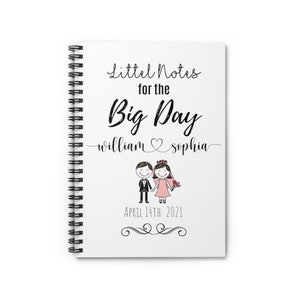 Little Notes for the Big Day, Custom Wedding Journal, Personalized ...