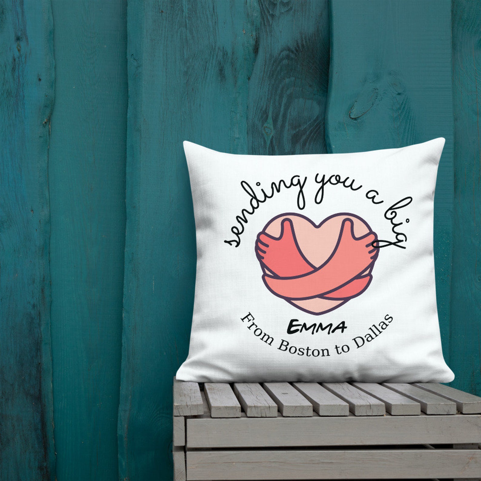 Virtual Hug Gift Personalized Hug Cushion Galentine's - Etsy