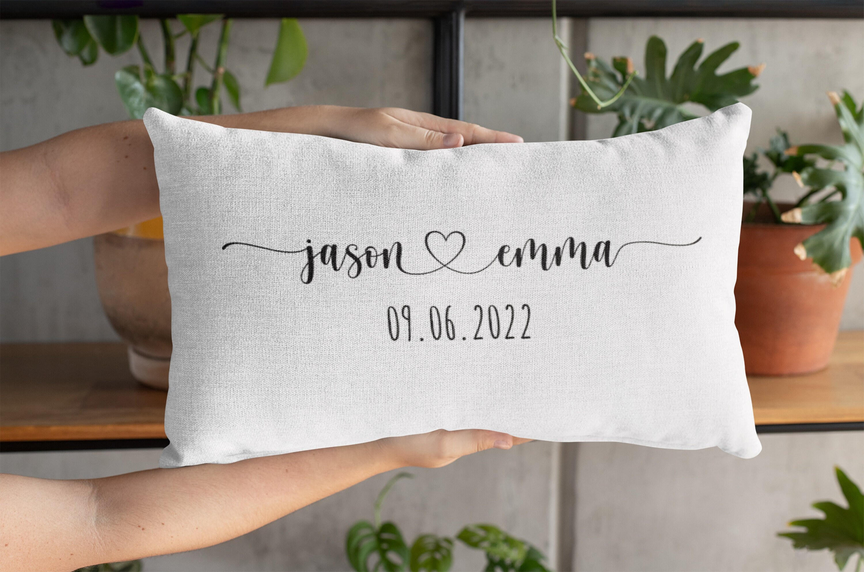 Personalized Wedding Gifts Pillow Established Date Custom - Etsy