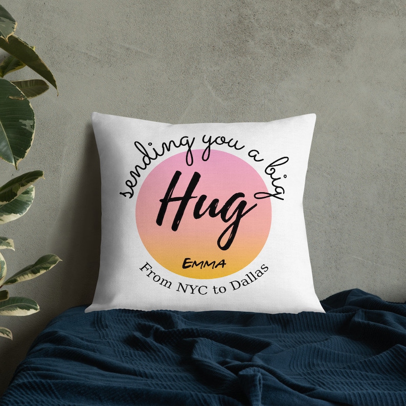 Personalized Hug Cushion Virtual Hug Gift Galentine's - Etsy