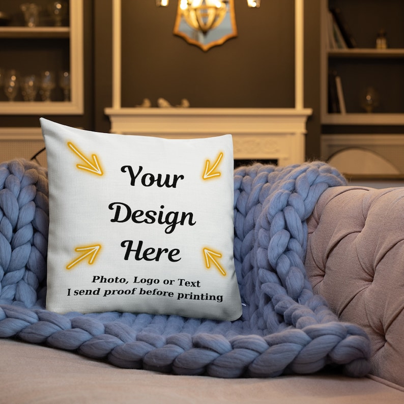 Custom Photo Throw Pillow, Custom Pillow Case With Insert, Custom Logo ...