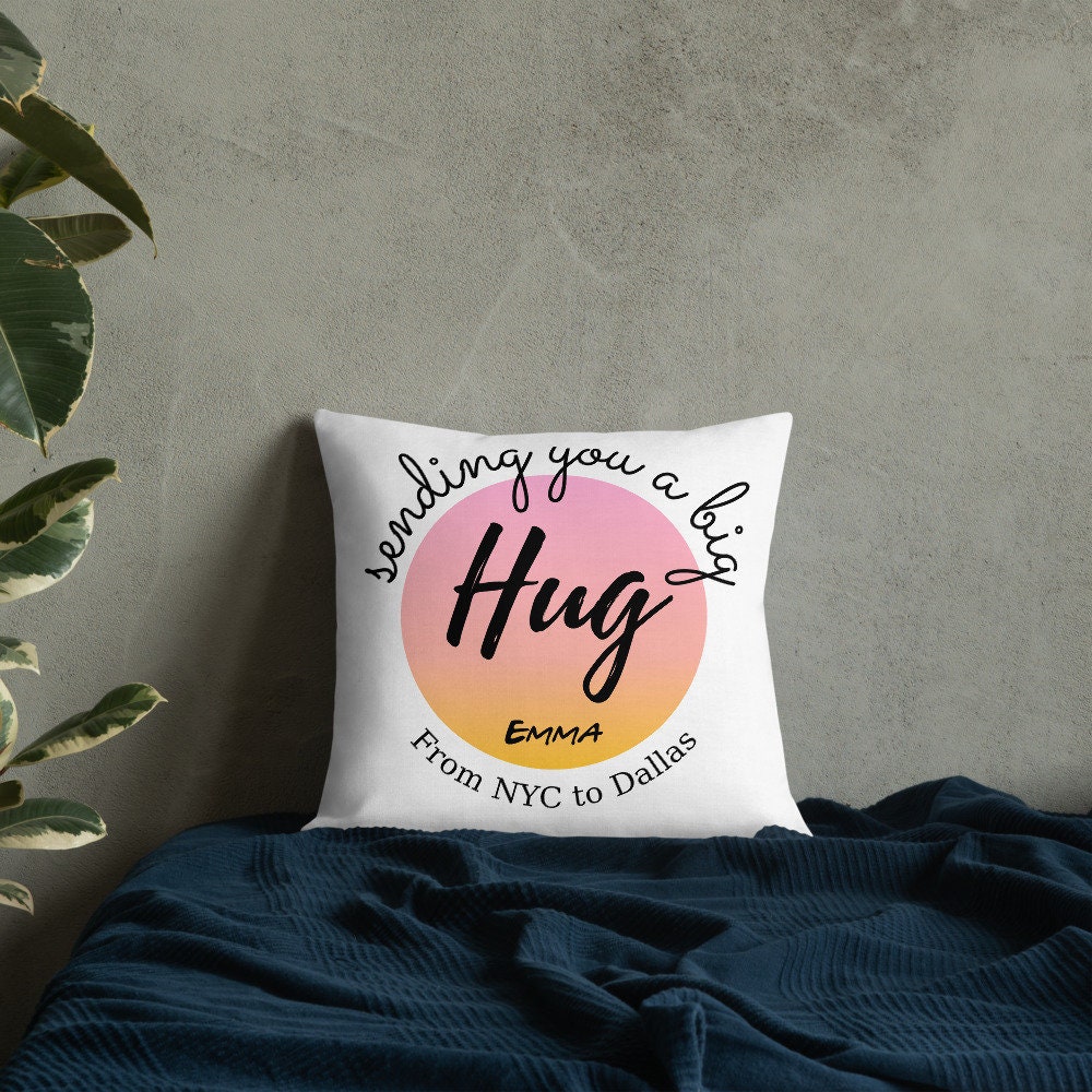 Personalized Hug Cushion Virtual Hug Gift Galentine's | Etsy