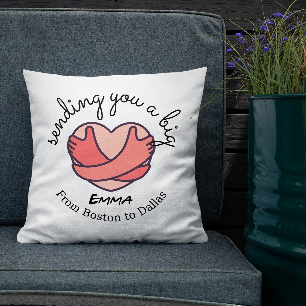Virtual Hug Gift Personalized Hug Cushion Galentine's - Etsy