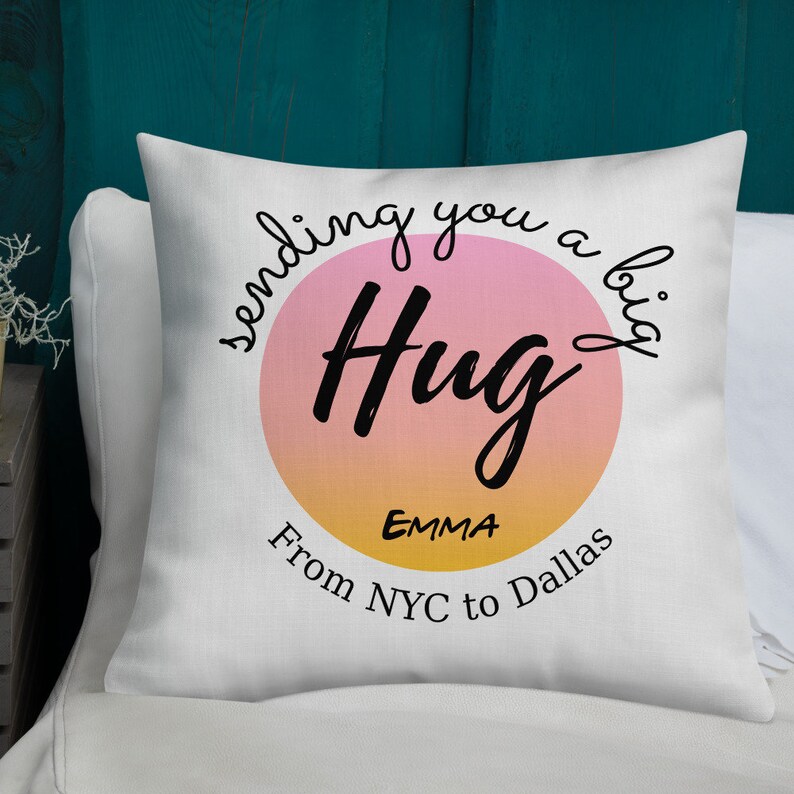 Personalized Hug Cushion Virtual Hug Gift Galentine's - Etsy