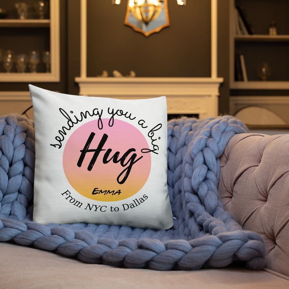 Personalized Hug Cushion Virtual Hug Gift Galentine's | Etsy
