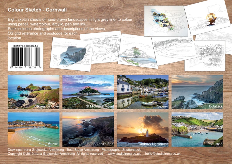 Colour Sketch Cornwall - Classic Landscapes to Colour and Paint ...