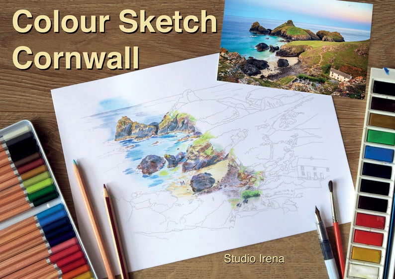 Colour Sketch Cornwall - Classic Landscapes to Colour and Paint ...