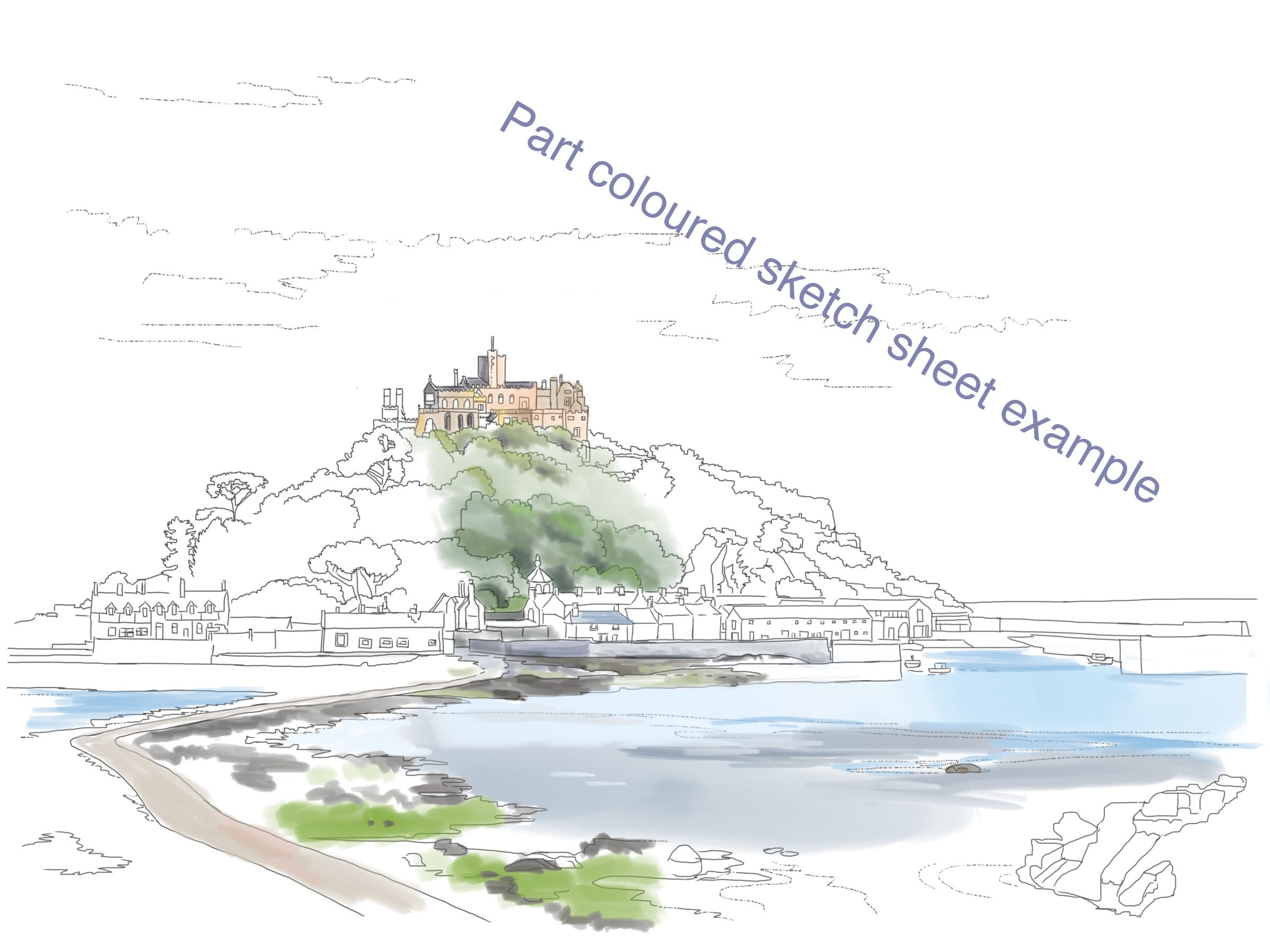 Colour Sketch Cornwall - Classic Landscapes to Colour and Paint ...