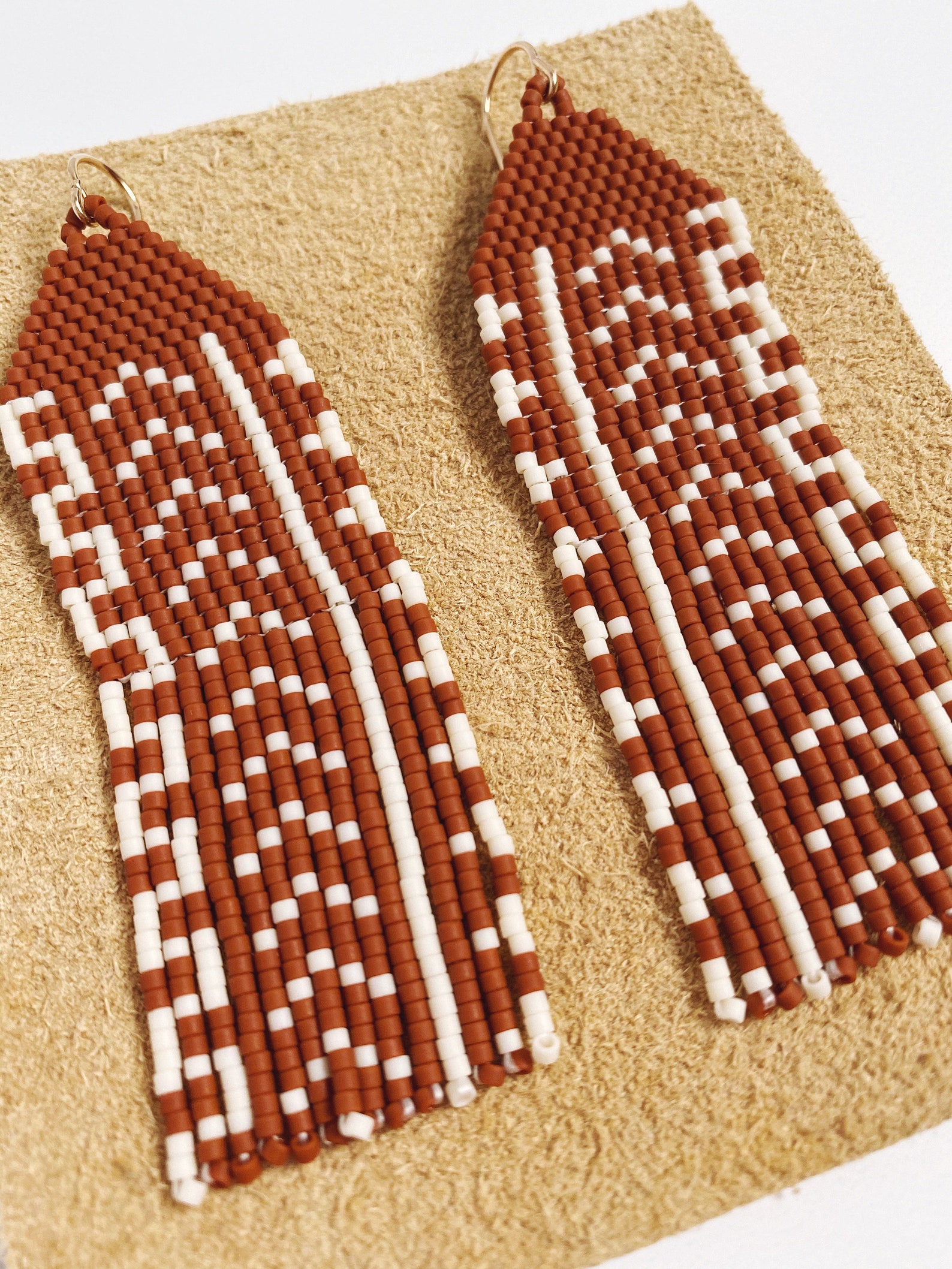 Handwoven Seed Bead Earrings | Handmade Jewelry | Statement Earrings ...
