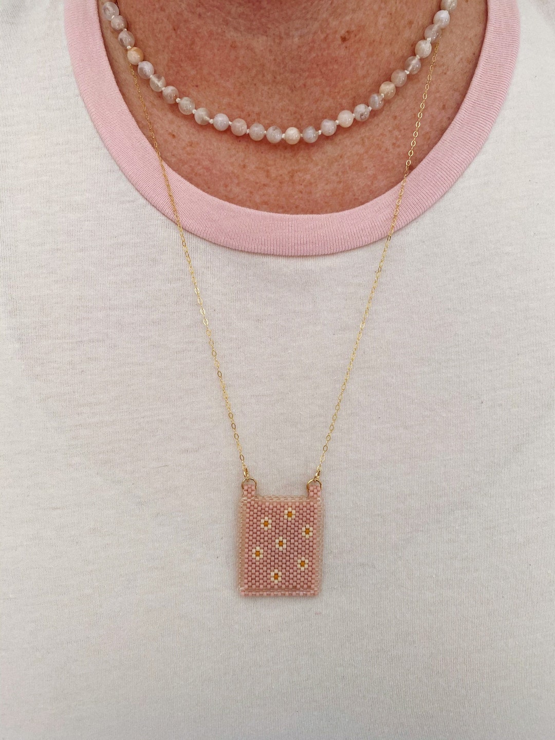 Handwoven Amulet Bag Beaded Amulet Pouch Seed Bead Necklace Beaded ...