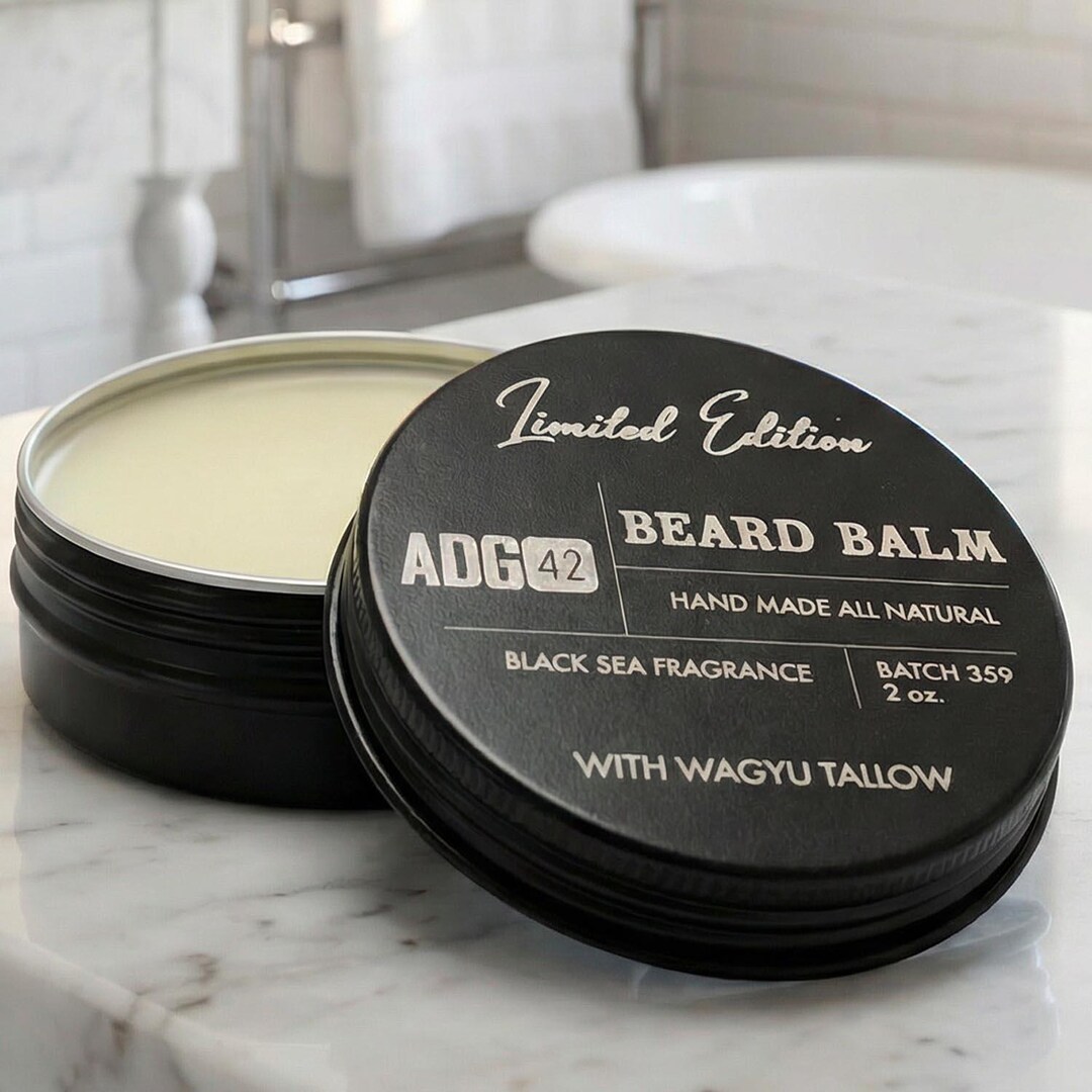 Natural Beard Balm With Beef Tallow - Etsy