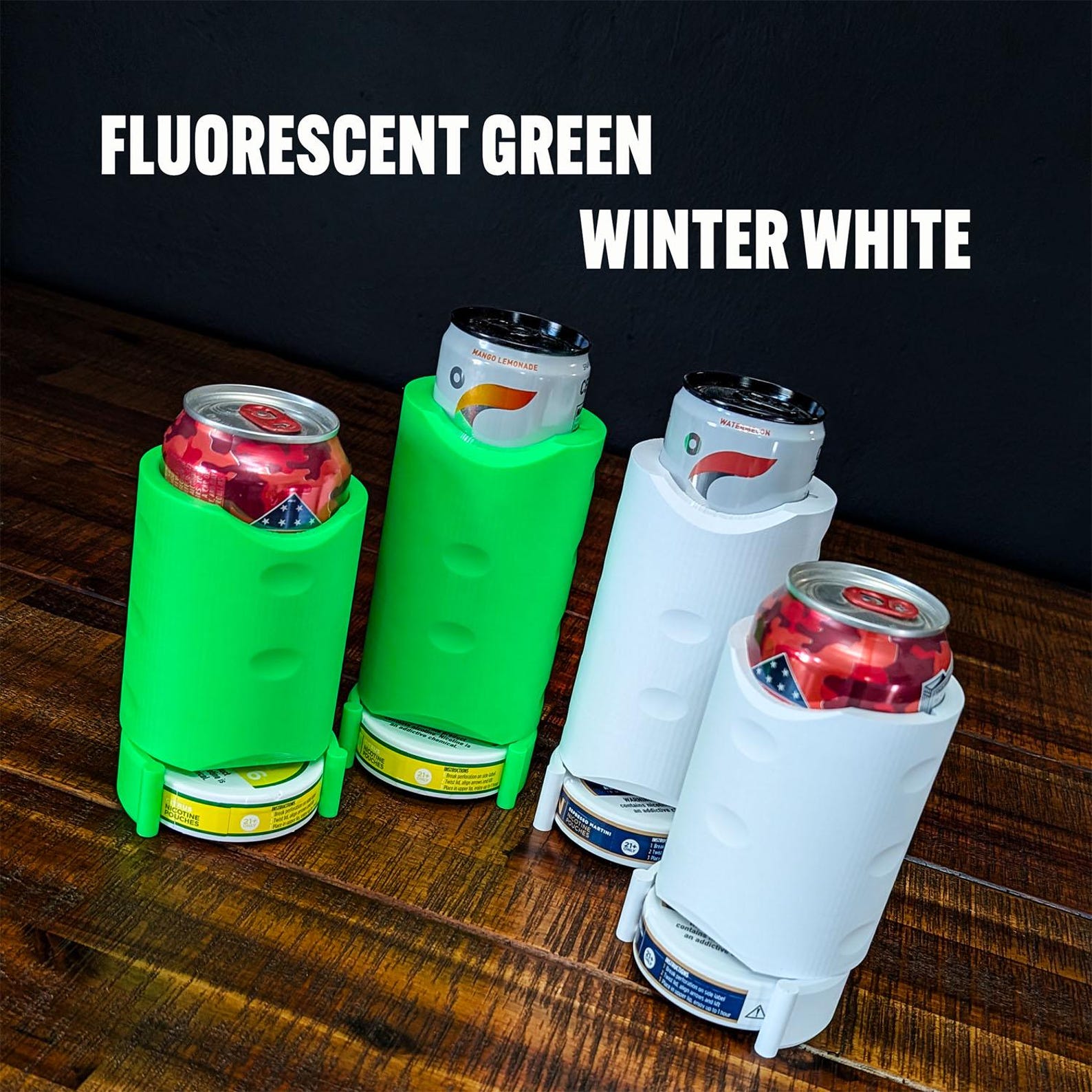 Beer Can Cooler With Flexible Nicotine Pouch Clip | Can Sleeve - Etsy