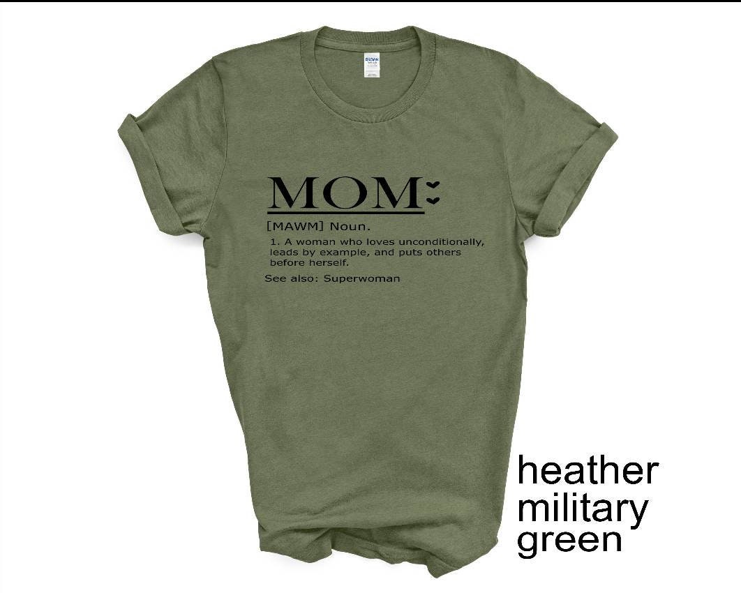 Mom Definition Tshirt Mother's Day Tshirts Mom - Etsy