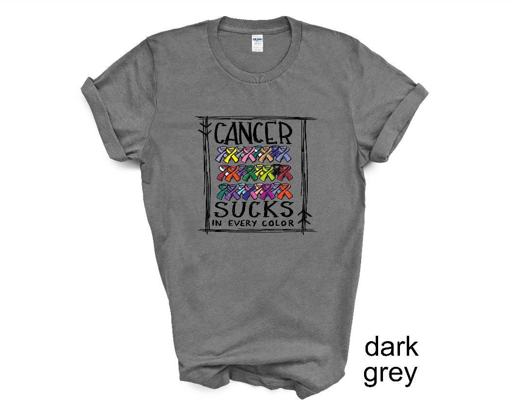 Cancer Sucks Tshirt Cancer Ribbons Shirt Cancer Sucks In All Etsy
