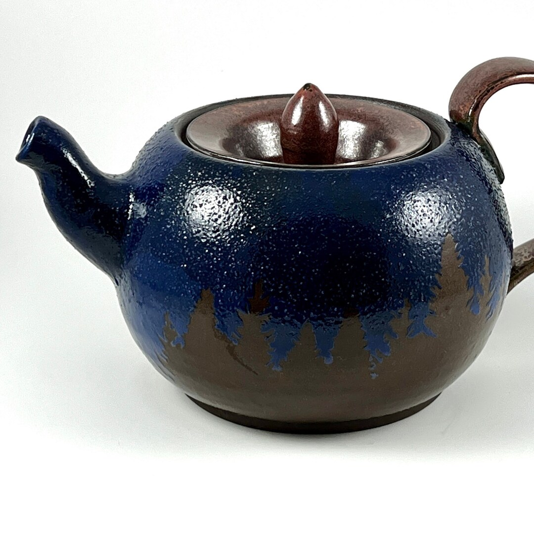 Bumpy Rustic Tree Silhouette Teapot - Etsy