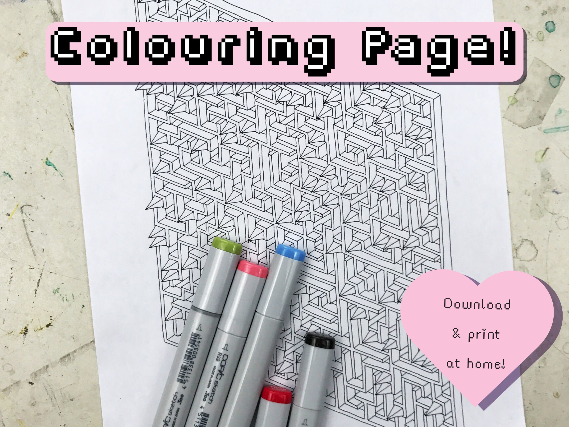 Colouring Page / Printable / Switchboard Labyrinth - Etsy