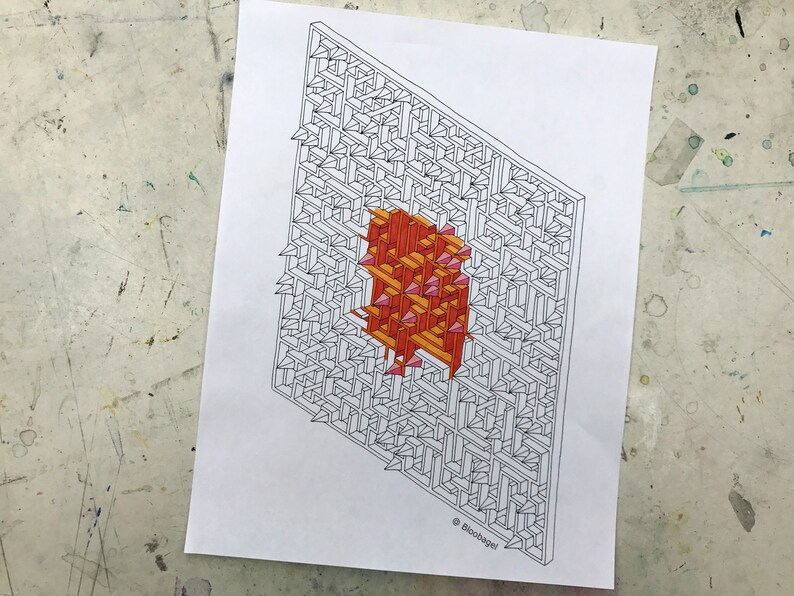 Colouring Page / Printable / Switchboard Labyrinth - Etsy