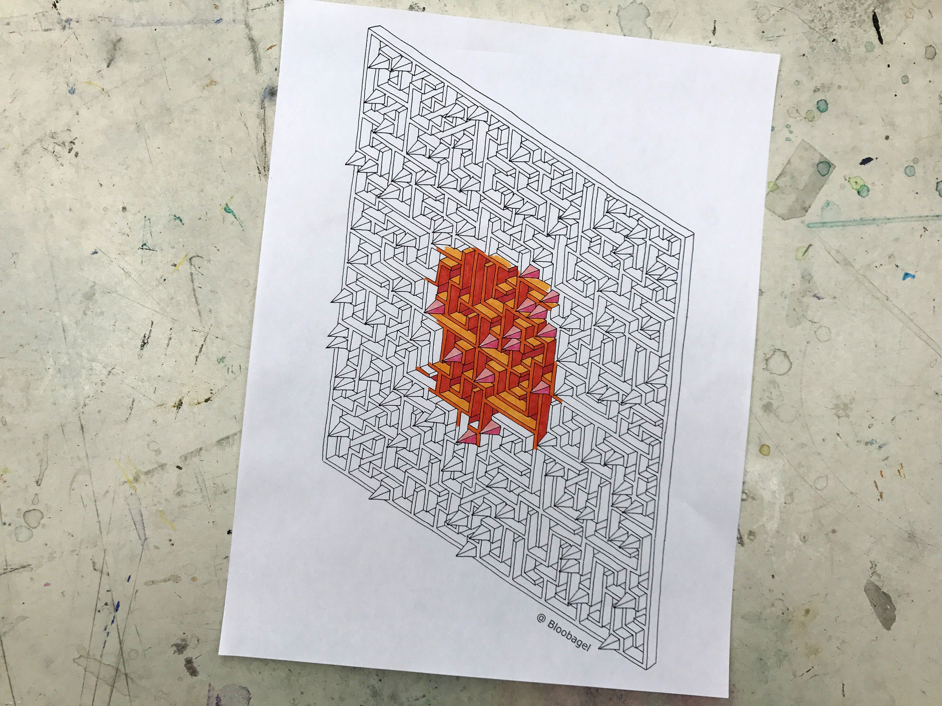 Colouring Page / Printable / Switchboard Labyrinth - Etsy