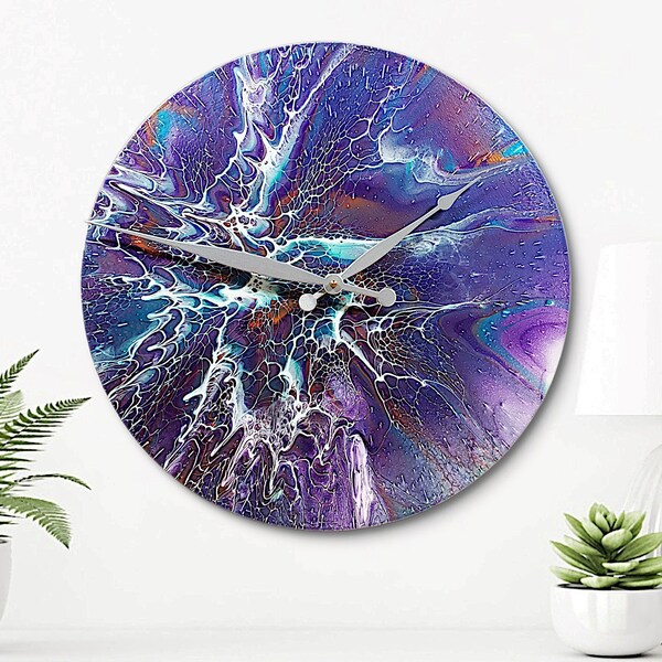 Purple Clock - Etsy