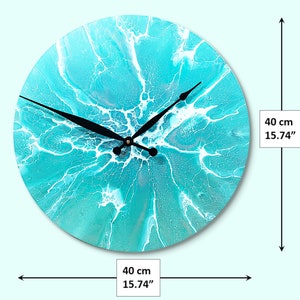 Light Green Clock Abstract Quirky Wall Clock Modern Fashion - Etsy