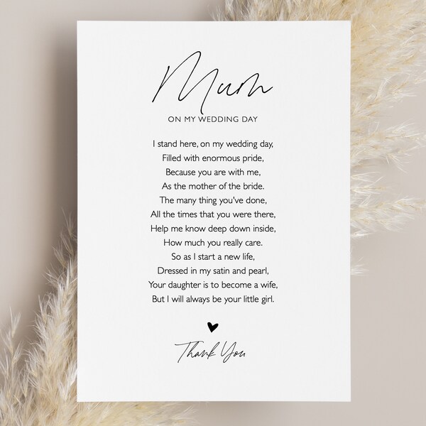 Mothers Day Poem - Etsy