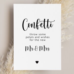 PRINTED, Confetti Sign, Confetti Print, Wedding Printable, Wedding ...