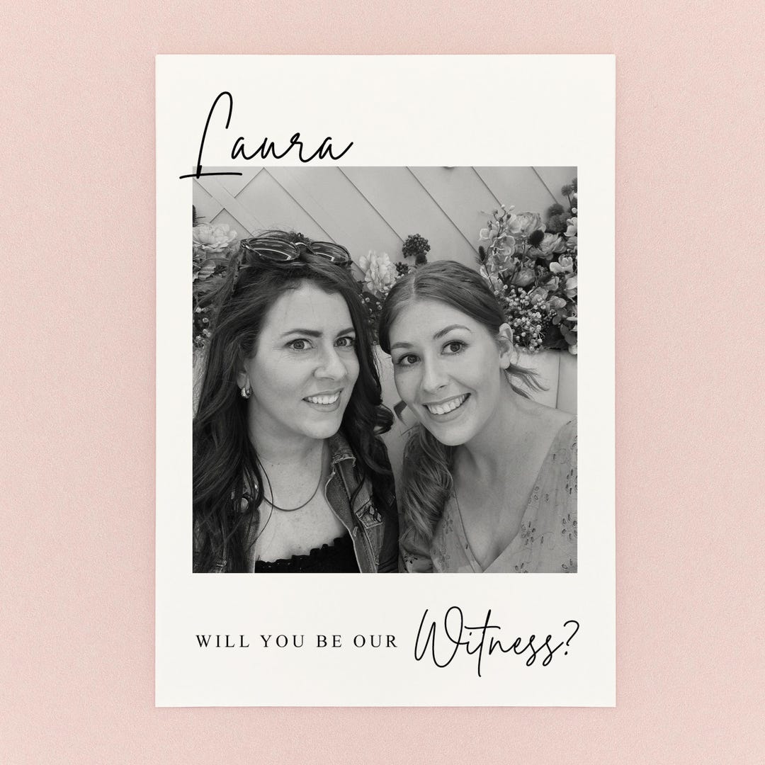 Personalised Witness Proposal Card: A6 Wedding Party Postcard - Etsy