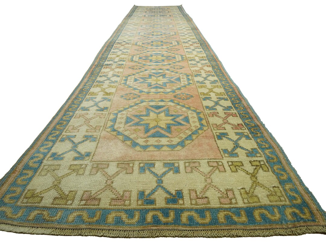 Long Runner Rug 3x13 Ft, Turkish Kitchen Runner Rug, Pastel Hallway ...