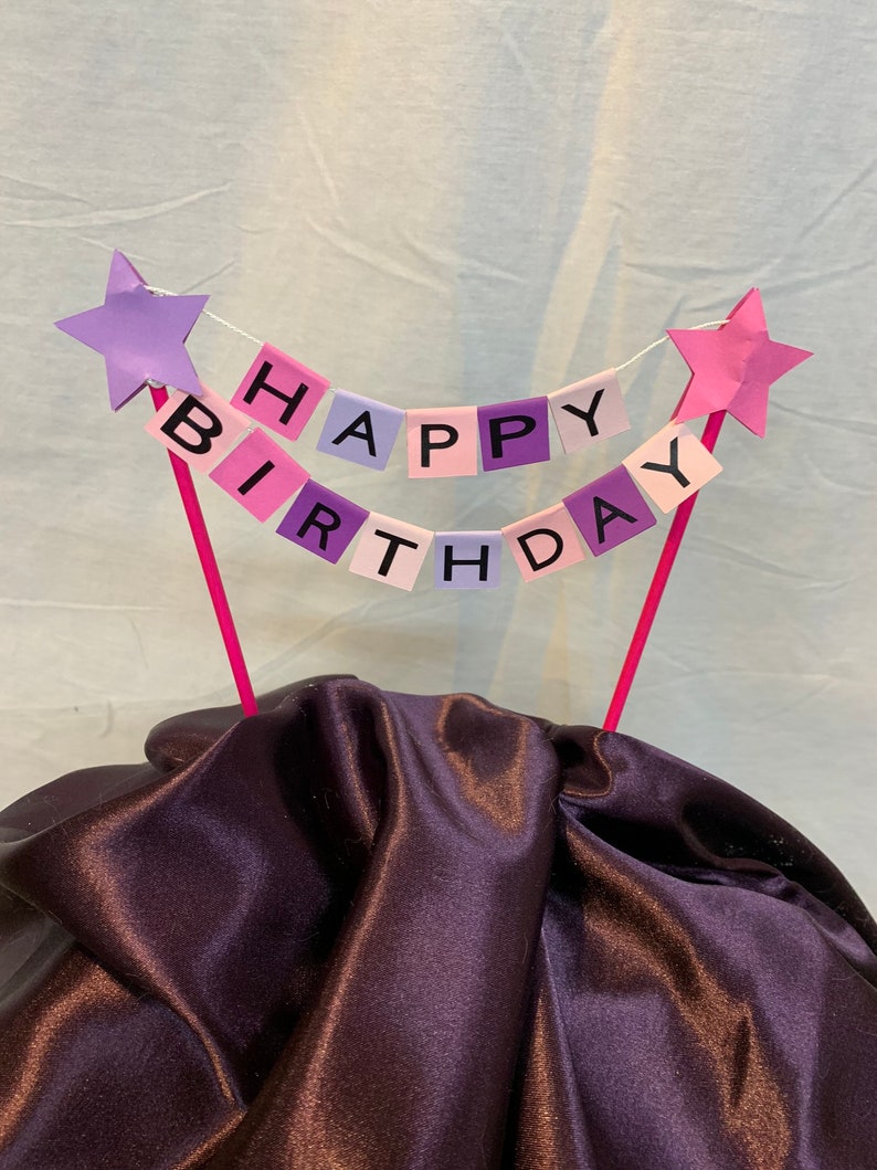 HAPPY BIRTHDAY Cake Topper Paper Cake Topper Cake Banner - Etsy