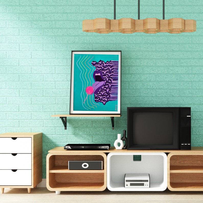 Trippy Drippy Shadow Work Portrait Acrylic Painting Spiritual - Etsy