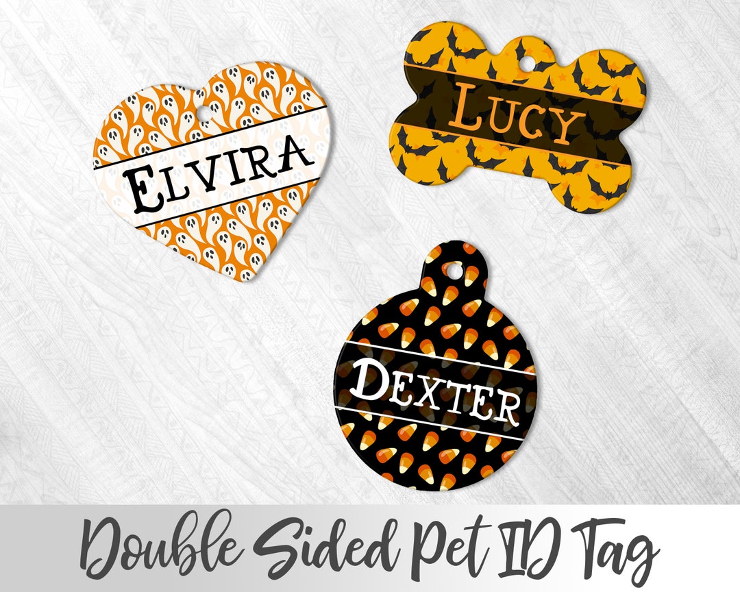 Halloween Pet Tag, Candy Corn Pet ID Tag, Halloween Dog Tag for Dog ...