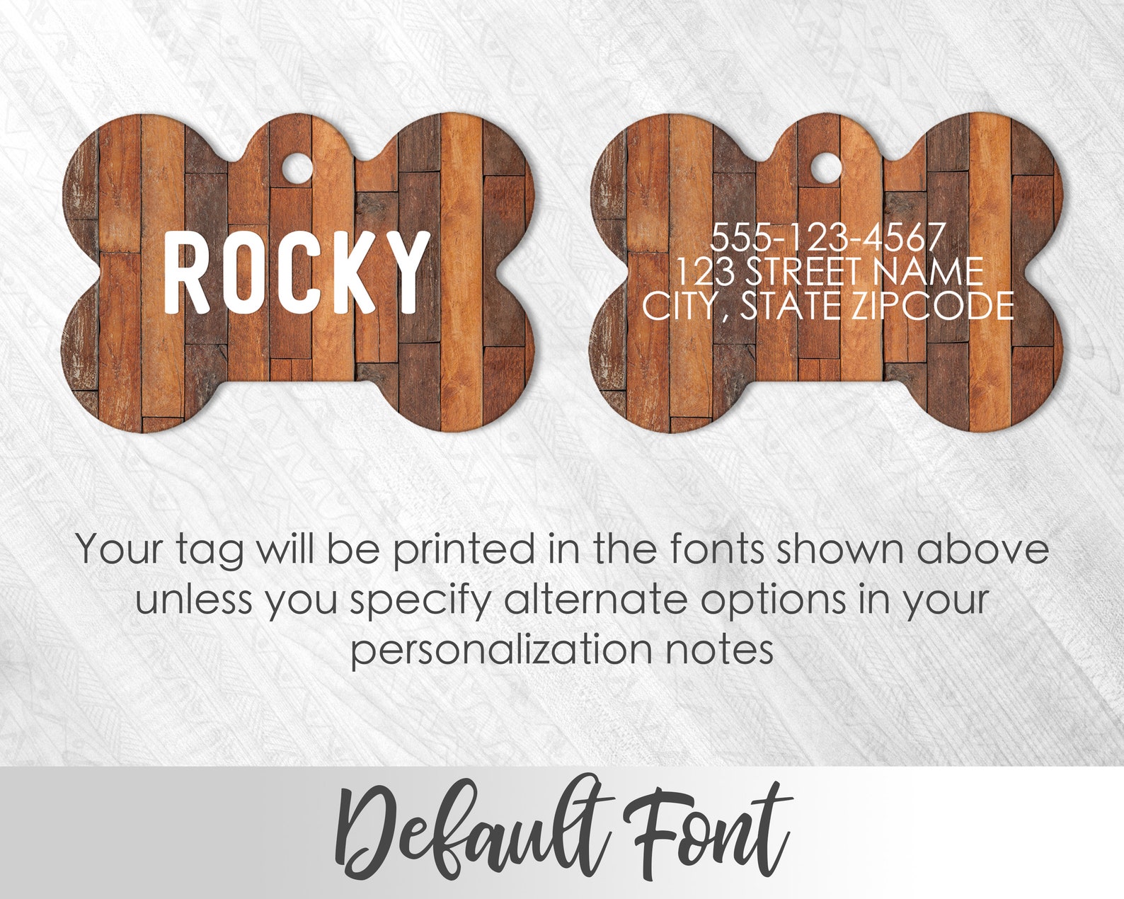 Faux Wood Pet ID Tag Rustic Dog Tag Boy Dog Tag for Dog Cat - Etsy