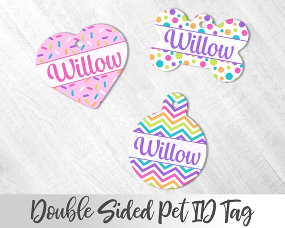 Sprinkles Pet Tag Cute Pet Tag Personalized Pet Tag Cat ID - Etsy