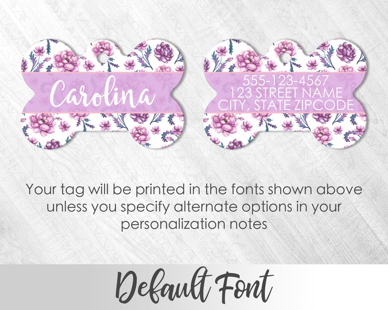 Purple Pet Tag, Dog Name Tags, Cat Tag, Custom Dog Tag, Cute Pet Tag ...