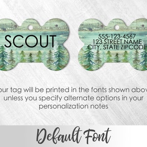 Country Pet Tag, Wilderness Pet Tag, Faux Wood Pet Tag, Personalized ...