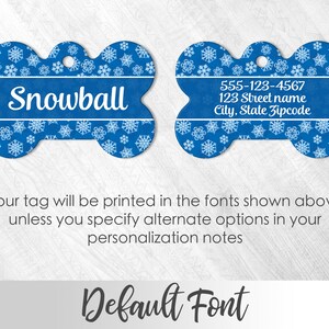 Snowflakes Pet Tag, Christmas Pet Accessory, Cute Pet Tag, Dog Tag for ...