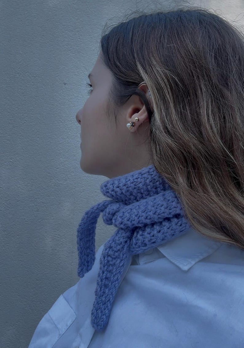 Mini Knitted Scarf Pattern - French/ English/ Spanish/ German - Etsy