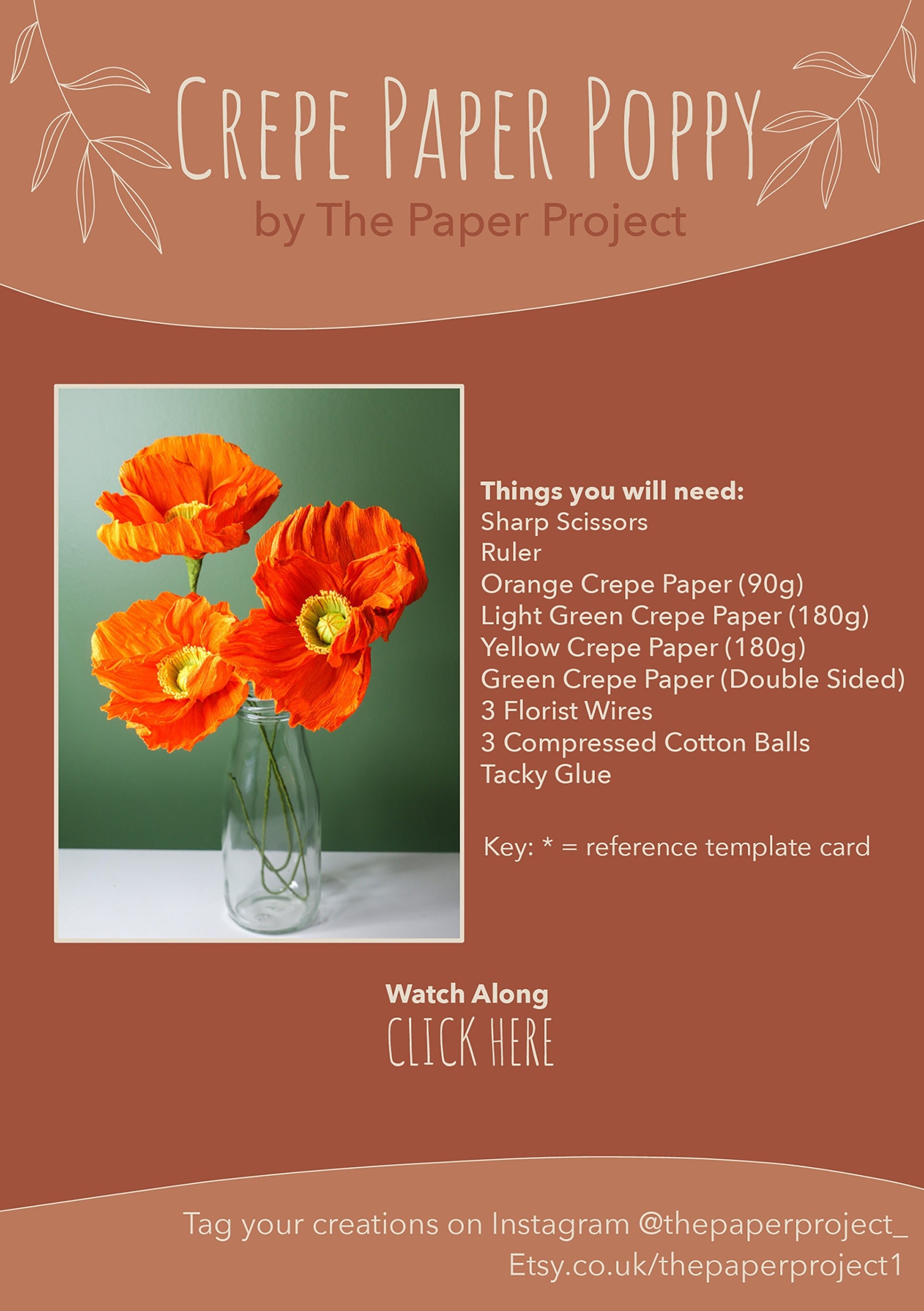 Crepe Paper Poppy Tutorial Digital Download - Etsy