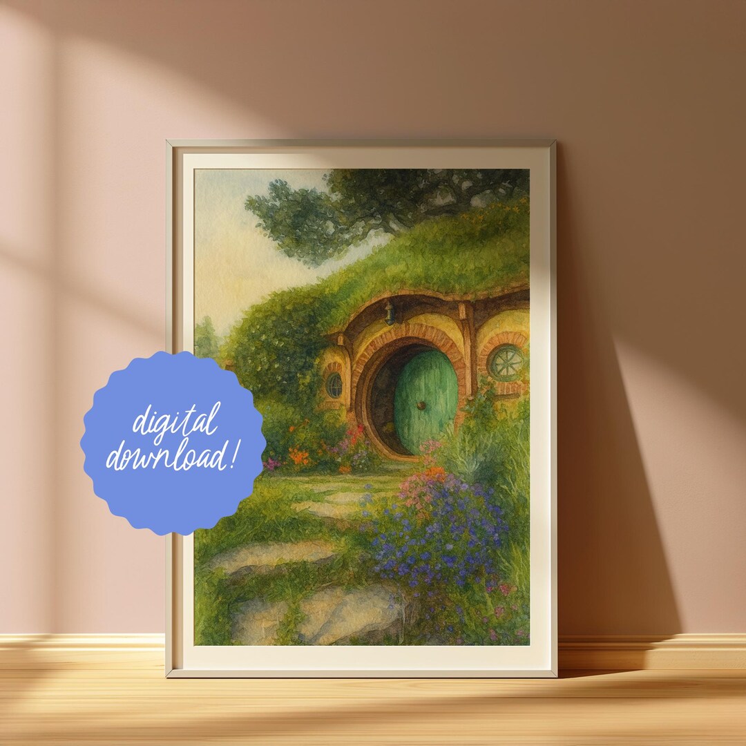 The Shire LOTR Watercolor Artwork - DIGITAL DOWNLOAD - Etsy