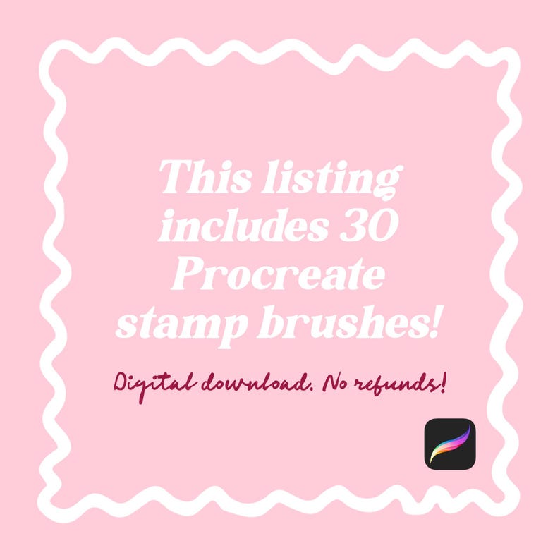 30 Cute Doodle Frame Stamp Brushes for Procreate - DIGITAL DOWNLOAD - Etsy