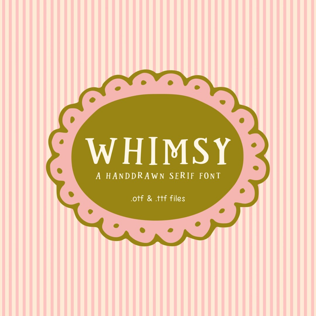 Whimsical Handwritten Font - Whimsy - .otf and .ttf Files - DIGITAL ...