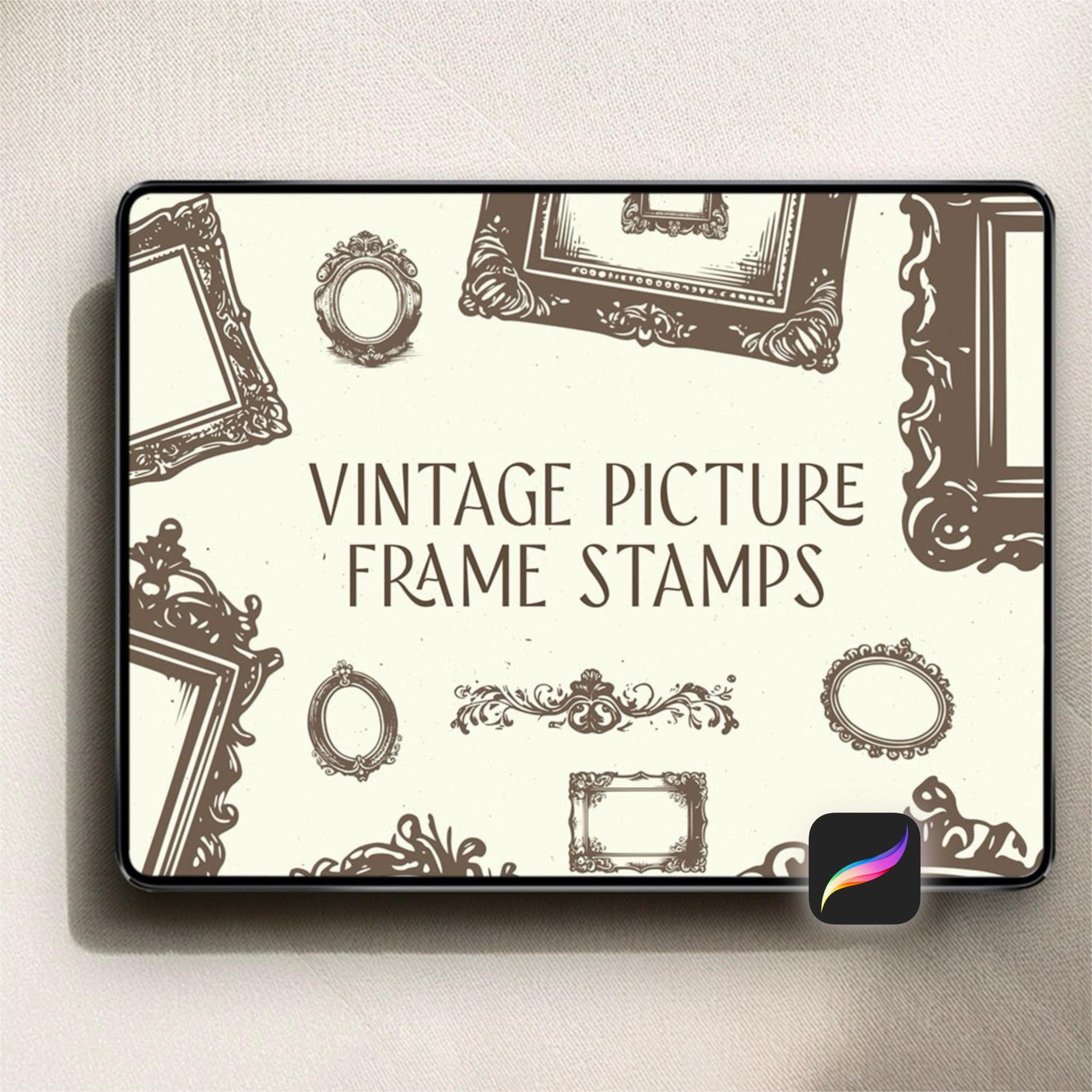 40 Vintage Picture Frame Stamps for Procreate - DIGITAL DOWNLOAD - Etsy