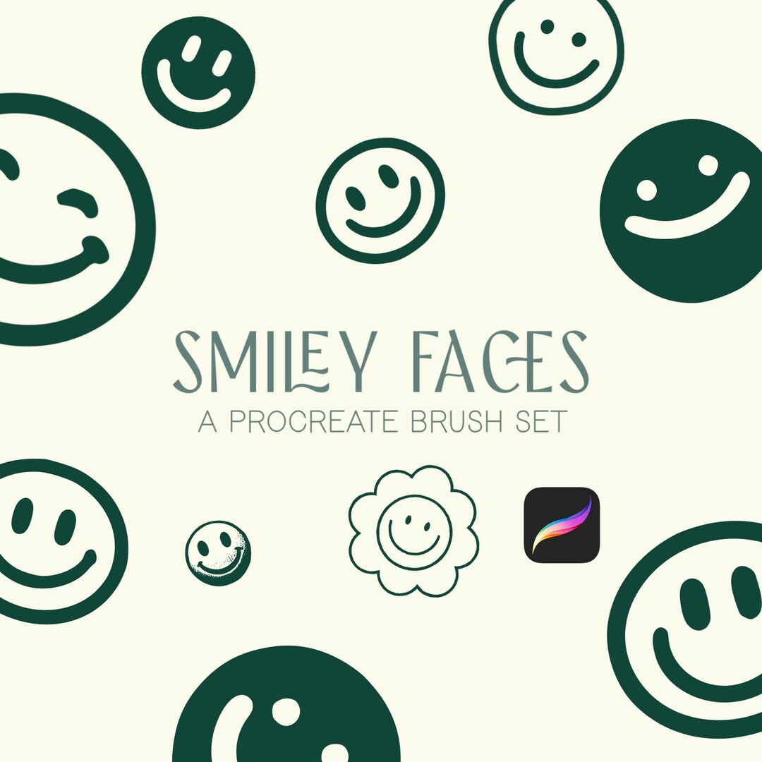 50 Smiley Face Procreate Brushes - DIGITAL DOWNLOAD - Etsy